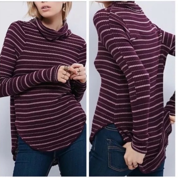 Free People | Tops | We The Free Kristine Drippy Thermal Cowl Neck Med ...